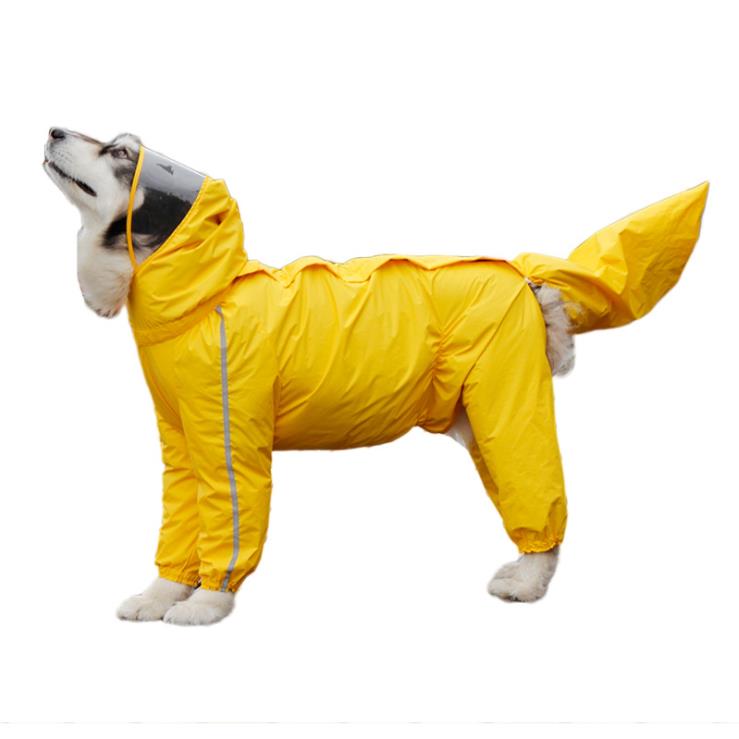 8xl-12xl Pet Raincoat Four Feet Tail Cover Hooded ... – Grandado