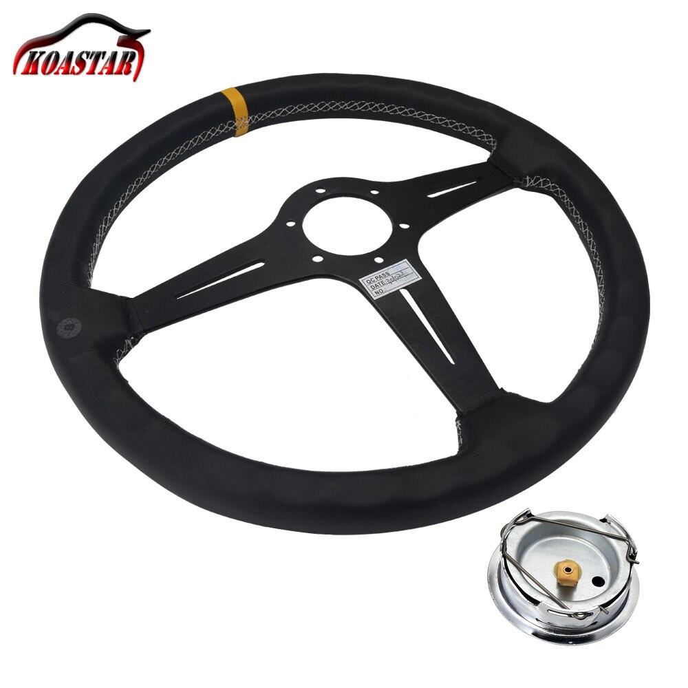Universal 15 inch 380mm Classic Leather Steering W... – Grandado