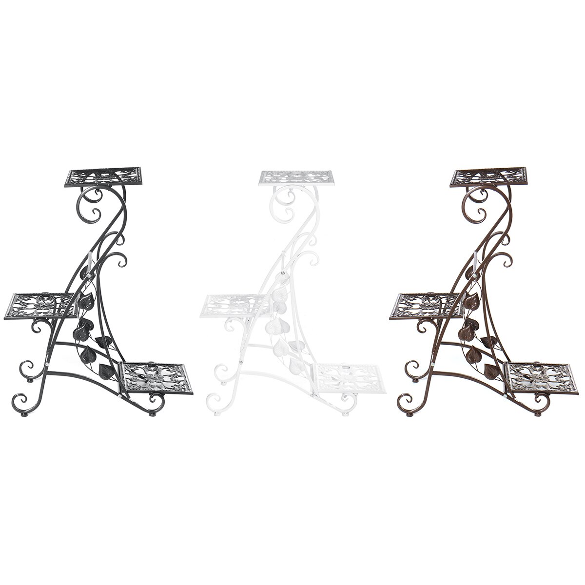 3 Layer Flower Stand Metal Plant Pot Stand Flower ... – Vicedeal