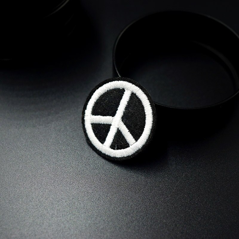 Peace Sign (Size:2.9x2.9cm) Cloth Badges Mend Deco... – Grandado
