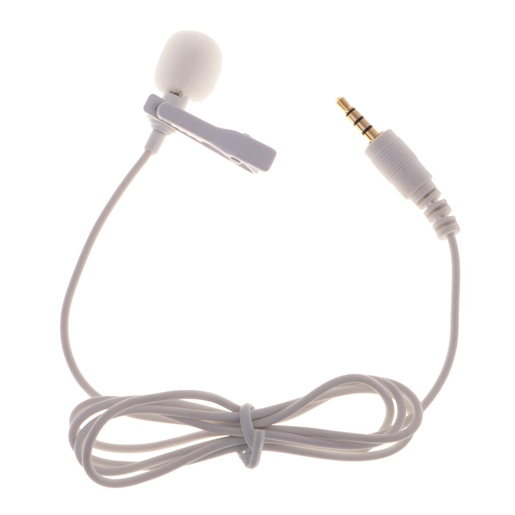 White Lavalier Microphone with Tie Collar Shirt Cl... – Grandado
