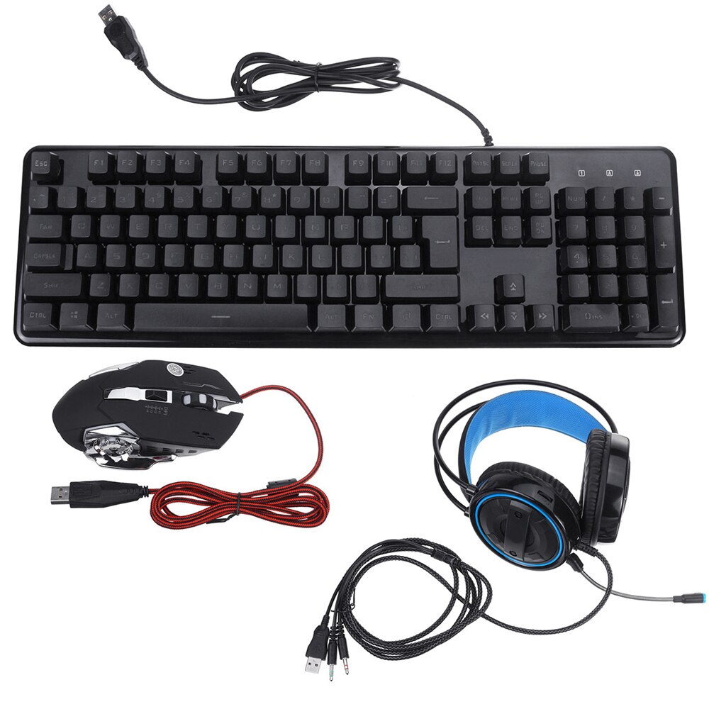3 Pcs/set Keyboard Mouse Mice Headset Combos Set G... – Grandado