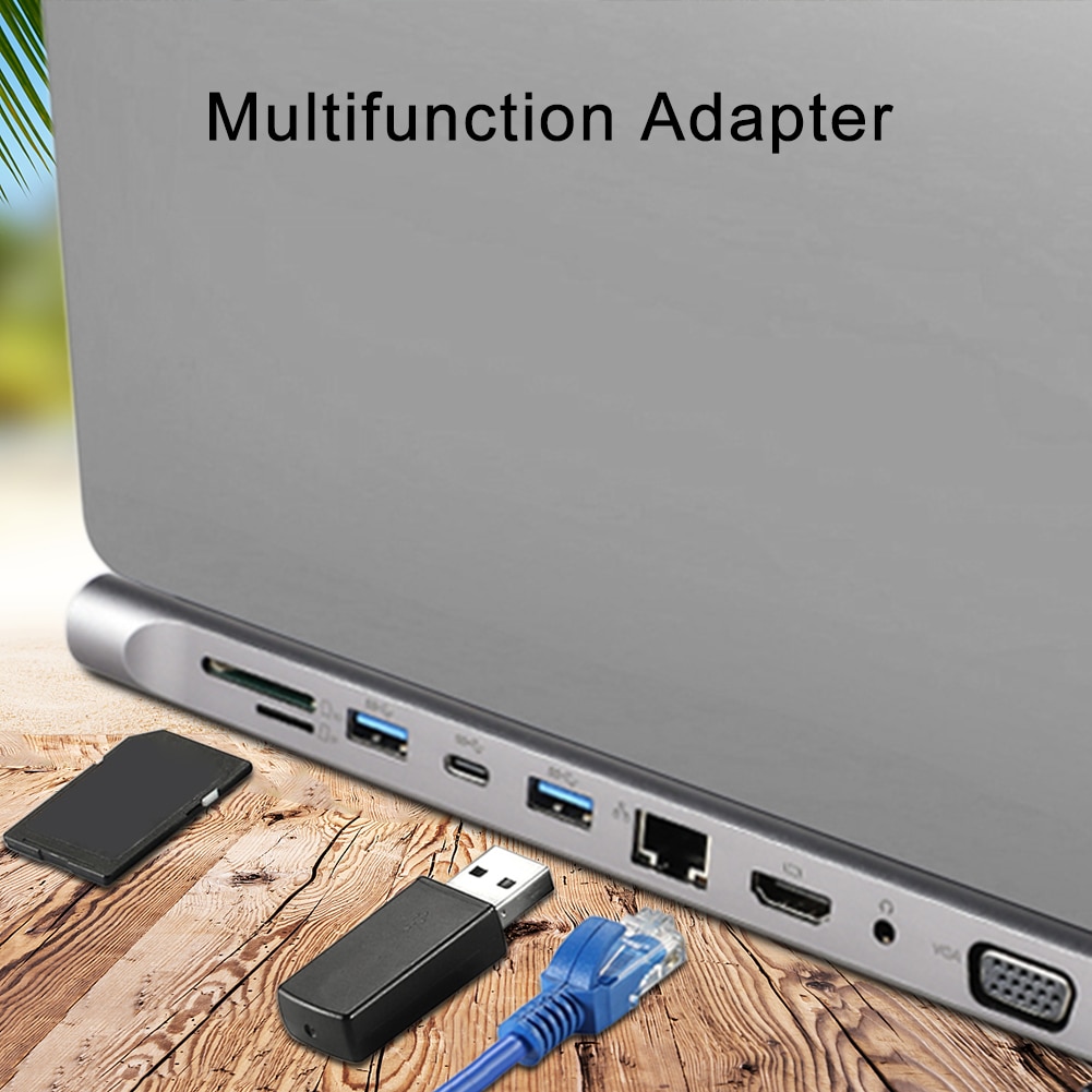 Usb Type C Hub 3.0 Usb Hdmi RJ45 Usb Hub Voor Macb... – Vicedeal