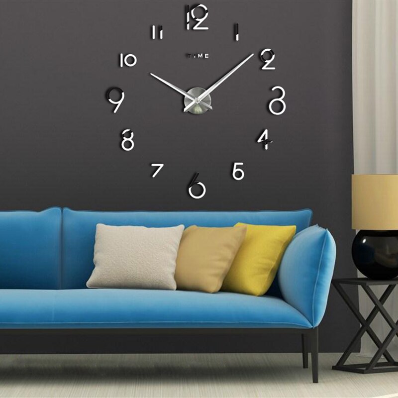 3D Wall Clock DIY Quartz Mirror Wall Sticker Clock... – Vicedeal