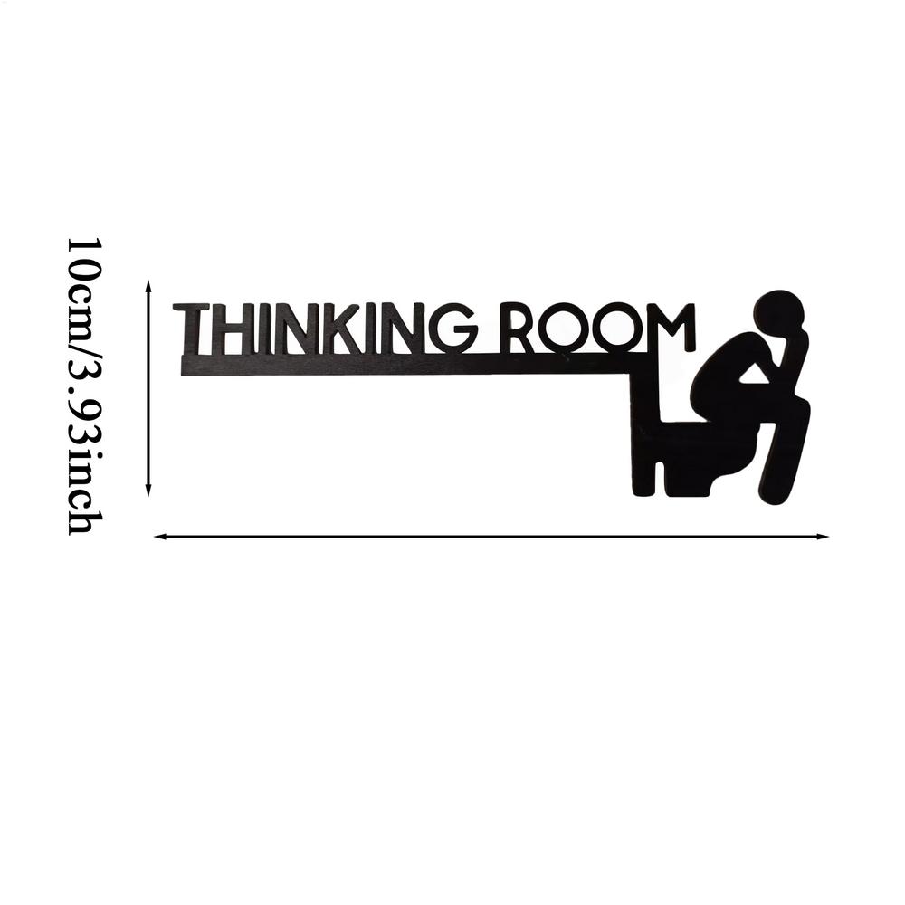Modern Toilet Door Sign Thinking Room Wall Mounted... – Vicedeal