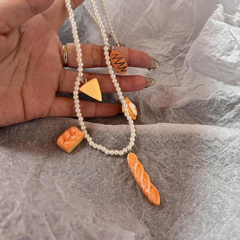 Stick Bread Cheese Colorful Beads Choker Necklace ... – Grandado