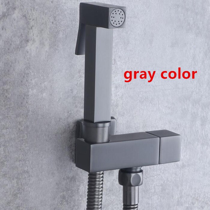 brass gray color angle valve and Toilet Bidet Spra... – Vicedeal