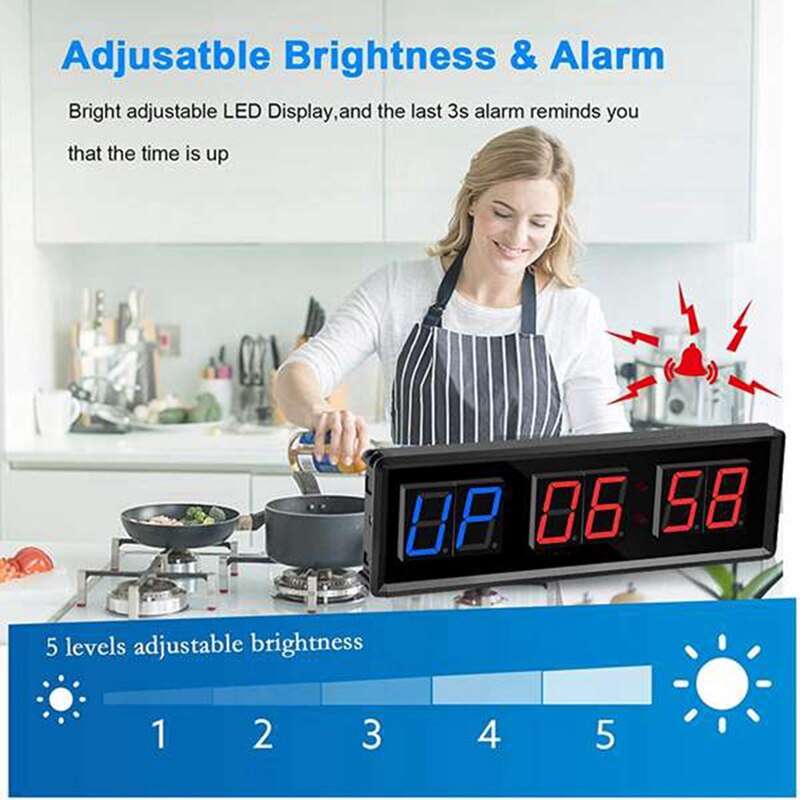 Gym Timer Led Interval Timer Digital Countdown Wal Grandado