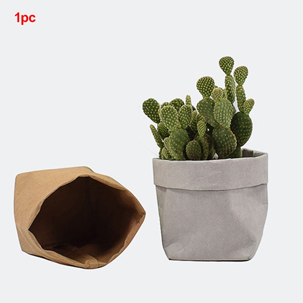 Mini Succulents Planter Pot Washable Kraft Paper F... – Grandado