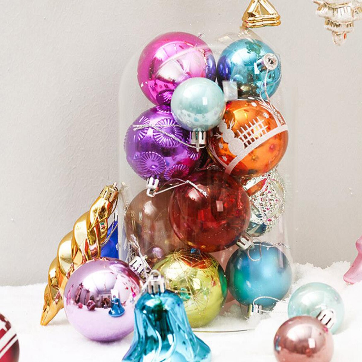 60 Pcs Christmas Tree Assorted Decorations Golden ... – Vicedeal