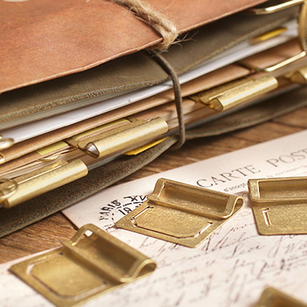 6 Pcs Brass Vintage Stationery Bookmark Index Clip... – Grandado