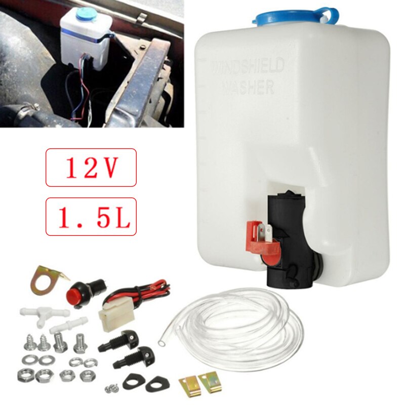 1 Set 12V 1.5L Universal Windscreen Washer System ... – Vicedeal