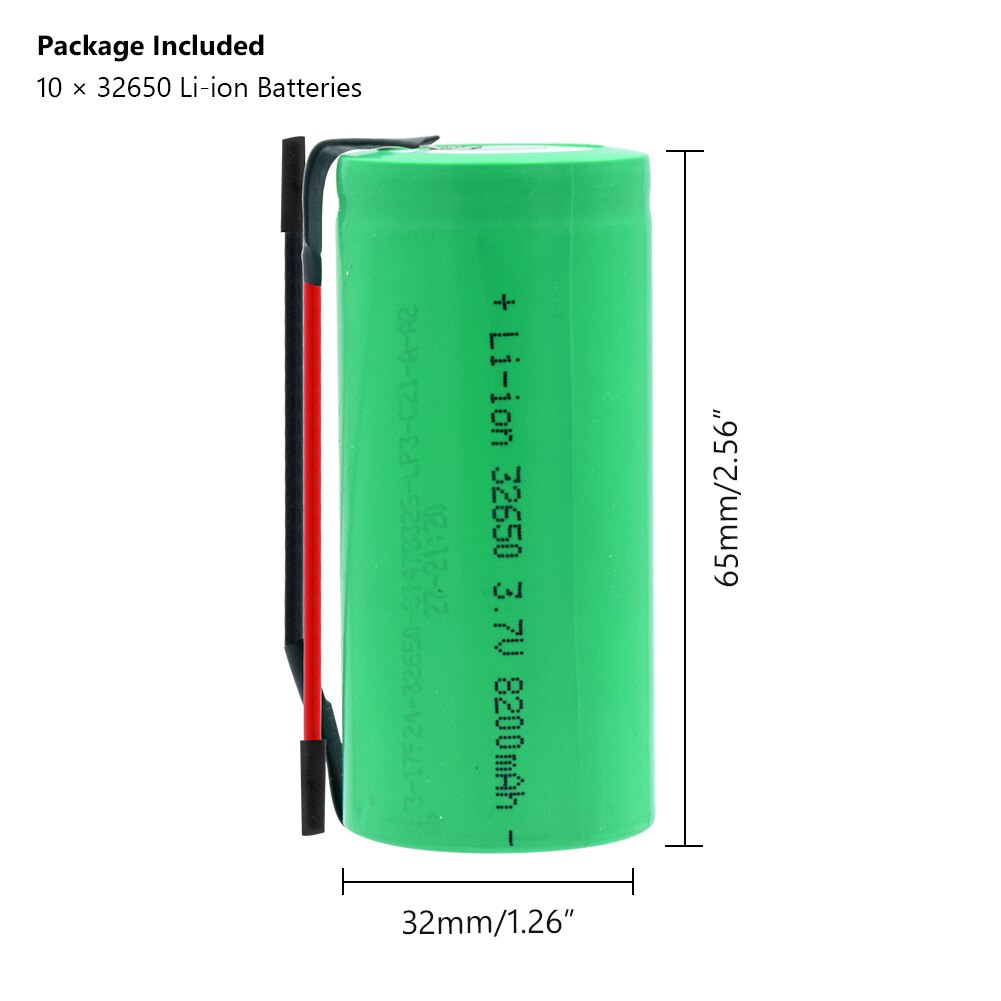 32650 Li-ion Battery Backup Power batteries 3.7V 8... – Grandado