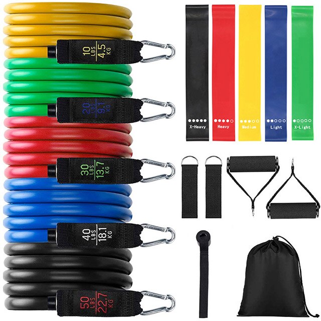 17 Pcs Widerstand Bands Set 150 £ Fitness Elastisc... – Grandado