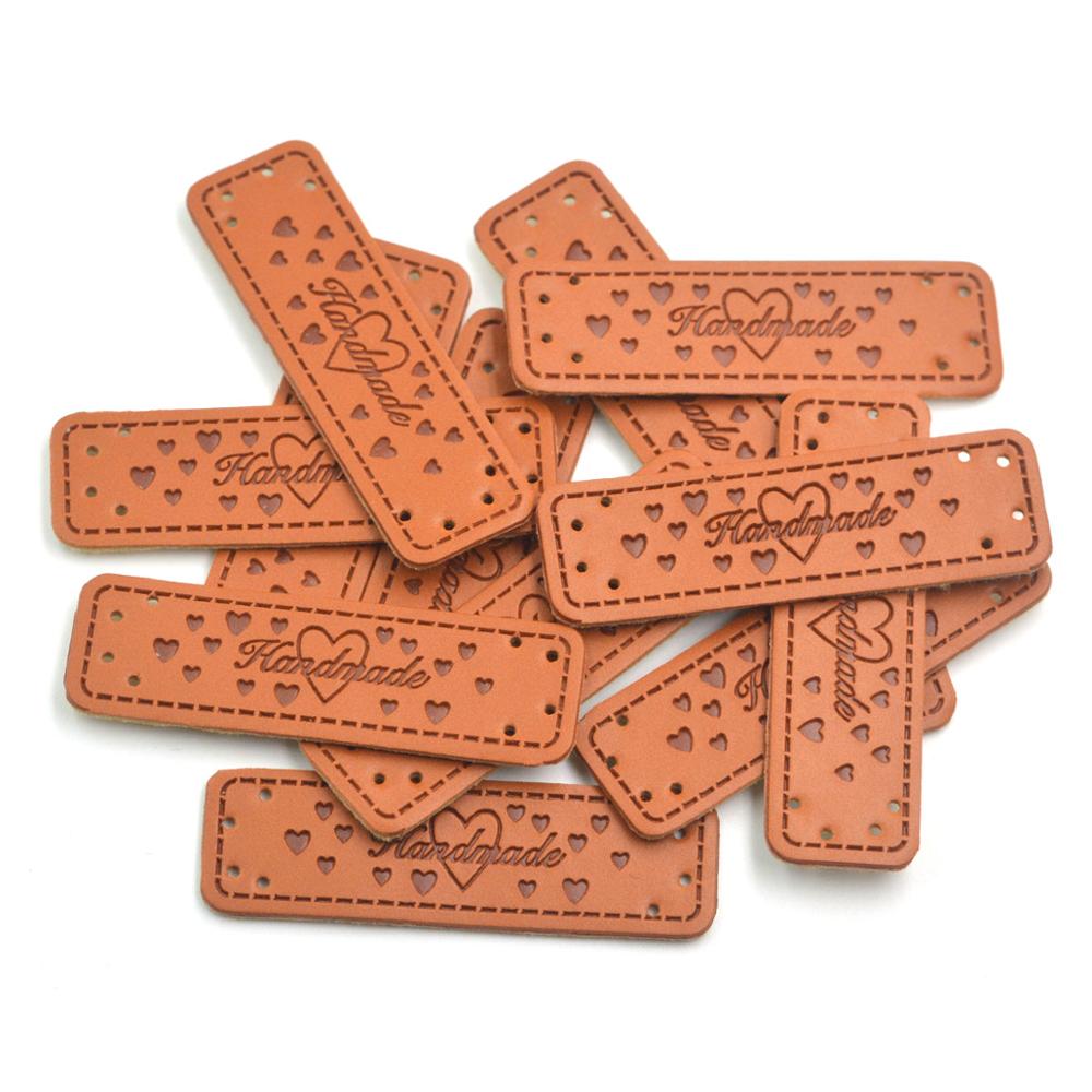 30pcs Love Handmade Labels Clothes Garment PU Leat... – Grandado