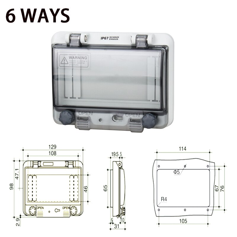 Transparent breaker distribution box window waterp... – Vicedeal
