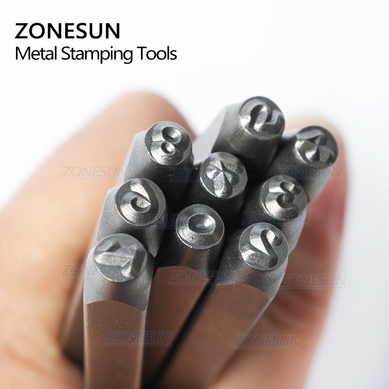 ZONESUN 9PCS Carbon Steel Stamp Number Set Steel S... – Grandado