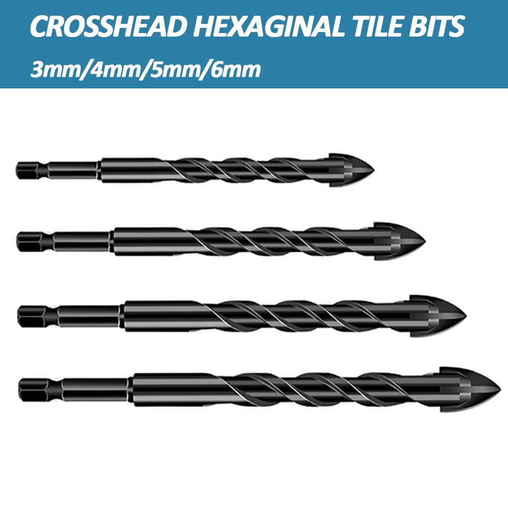 7/4Pcs Cross Hex Tegel Bits Keramische Beton Gat O... – Grandado