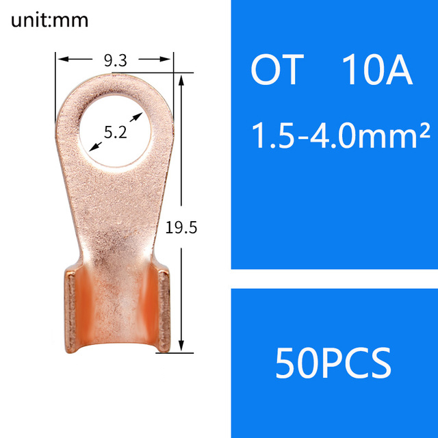 OT 10A 60A 100A 200ACable Copper Lug Battery Conne... – Grandado