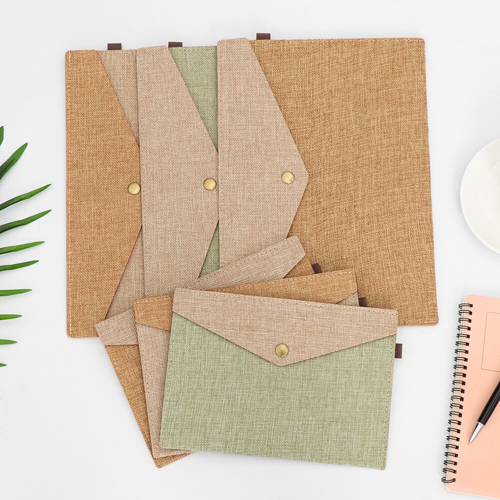 A4/A5 Imitation Linen Canvas Felt File Big Capacit... – Grandado