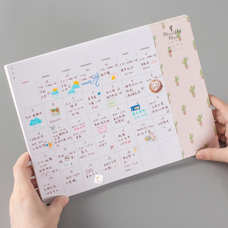 Floral A4 Planner Note Pad 40 Sheets Grandado floral-a4-planner-note-pad-40-sheets-grandado