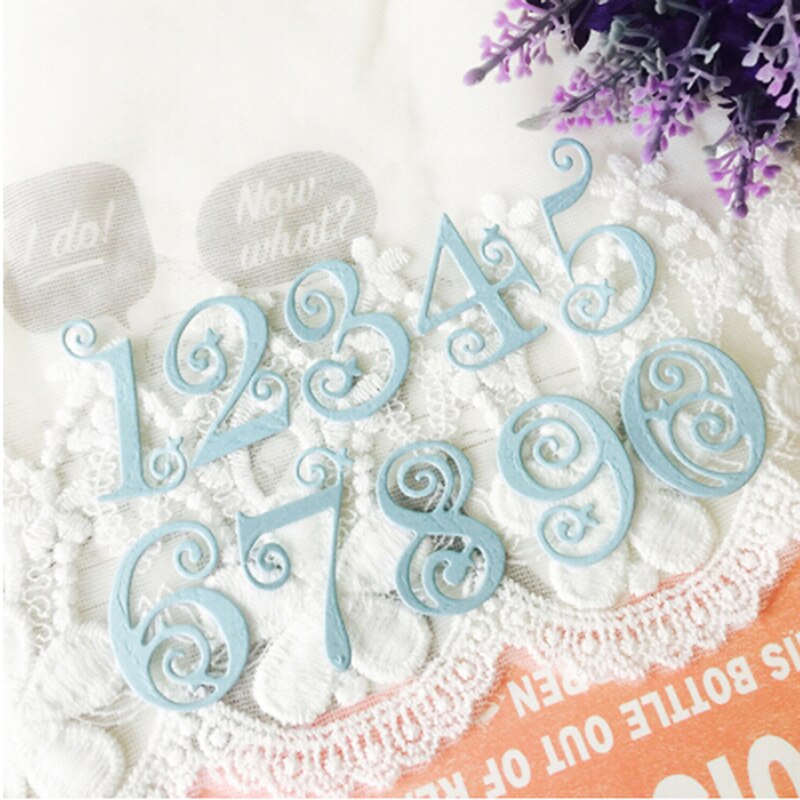 Lace DIY Numbers Metal Dies Scrapbooking Metal Cut... – Vicedeal