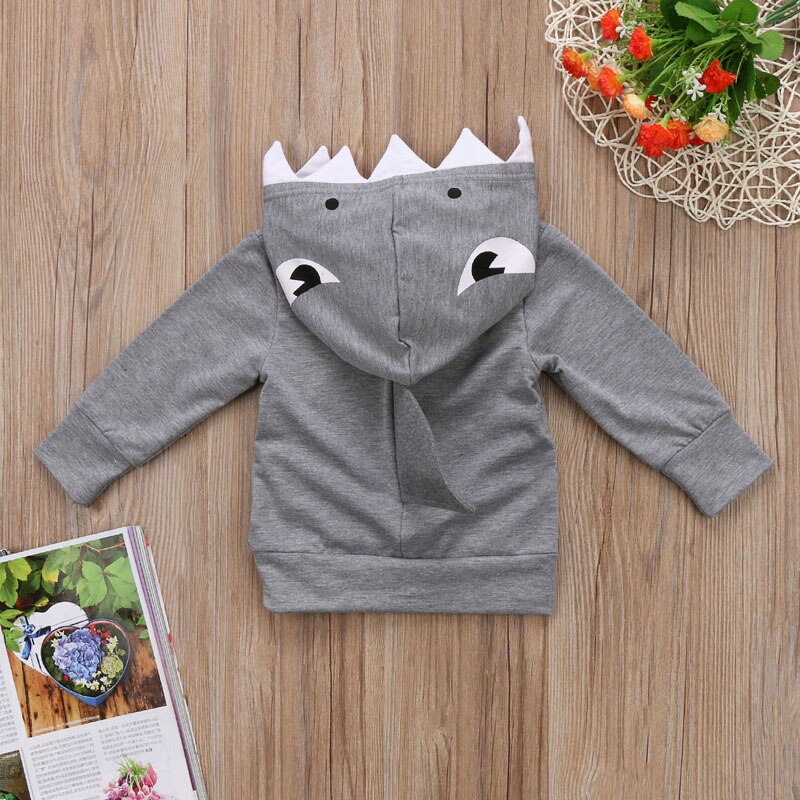 Long Sleeve Shark Pattern Hoodie Top For Toddler a... – Vicedeal