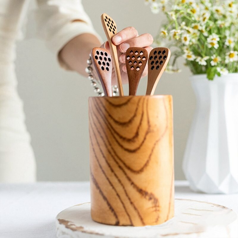 Japan Stijl Houten Roeren Lepel Honingraat Honing ... – Grandado