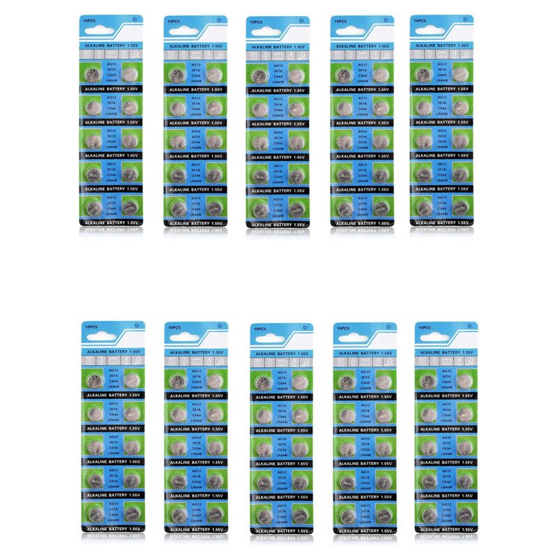 100pcs /10 Card 30mAh 1.55V AG13 LR44 L1154 RW82 R... – Grandado