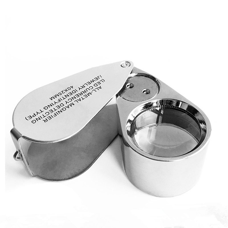 40X Metal Magnifying Glass With LED Lights Folding... – Grandado