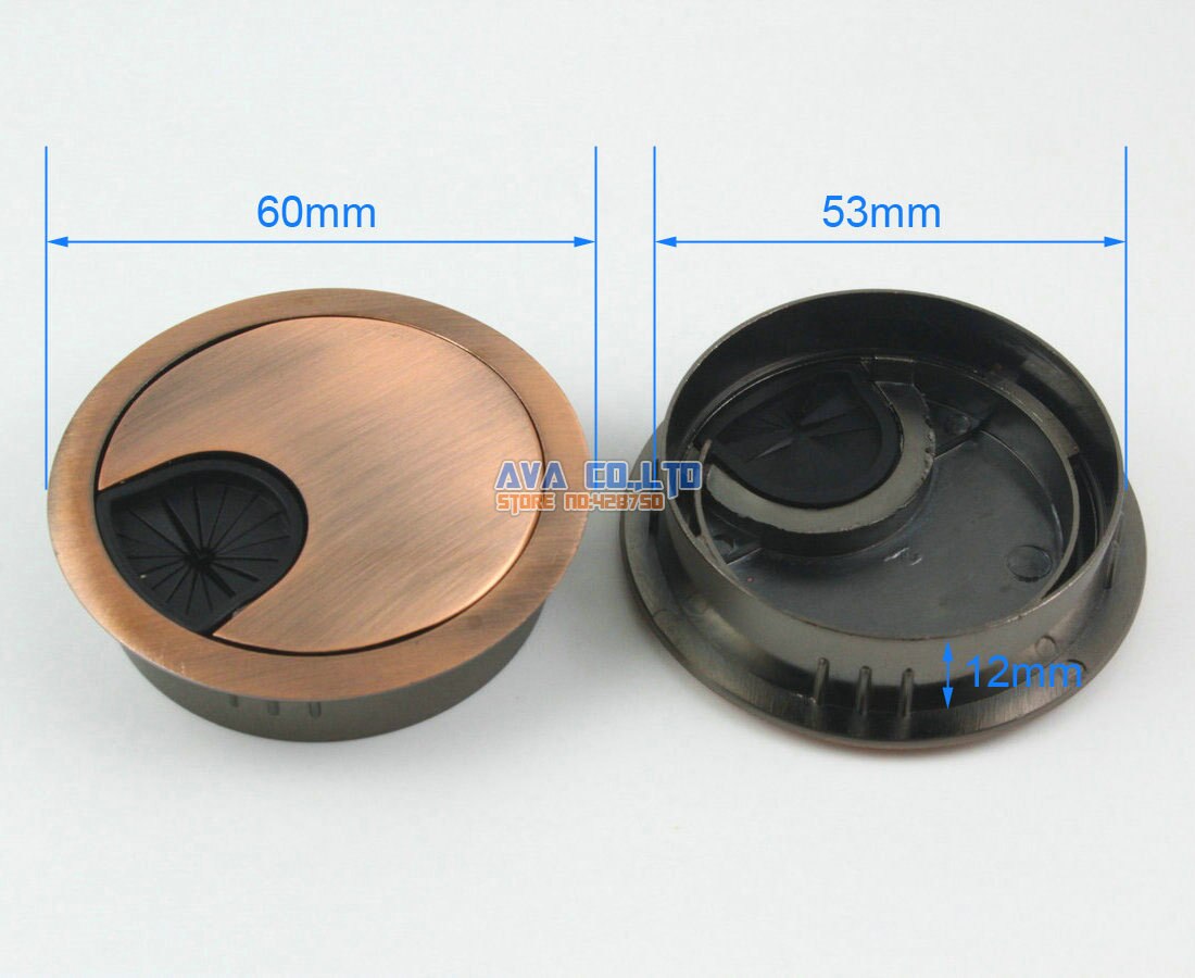 4 Pieces 53mm Metal Computer Desk Table Cable Hole... – Grandado