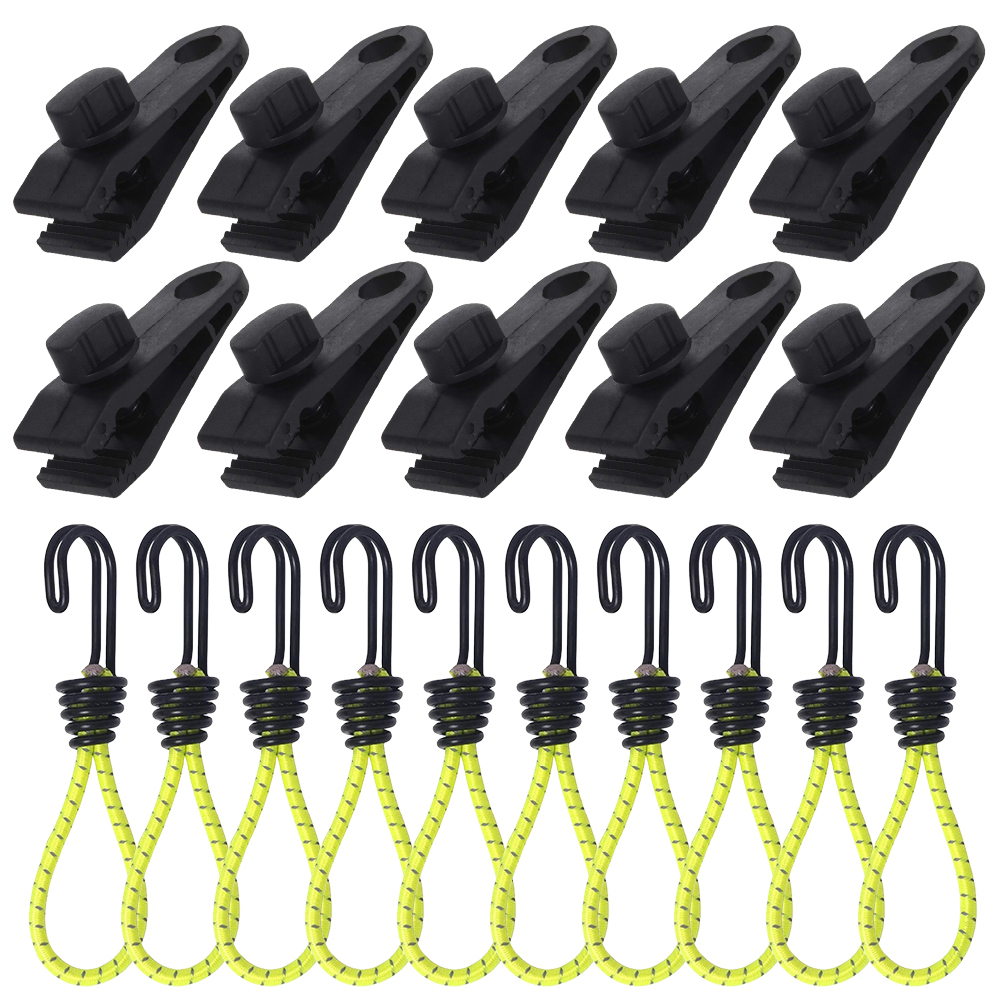 20 STKS Camping Tarp Clips Elastisch Touw Klem Can... – Vicedeal