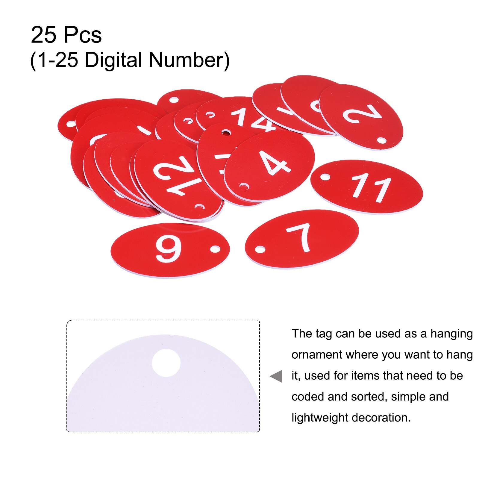 Uxcell Oval 1-25 Number Tag Key Tag Acrylic Engrav... – Vicedeal