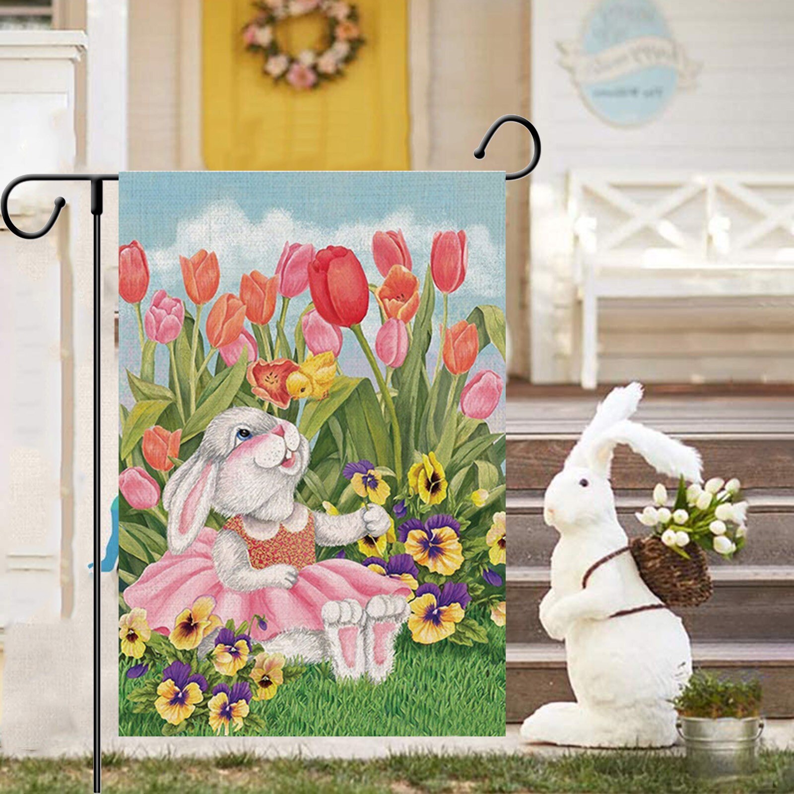 Garden Decoration Easter Banner Flag Happy Easter ... – Grandado