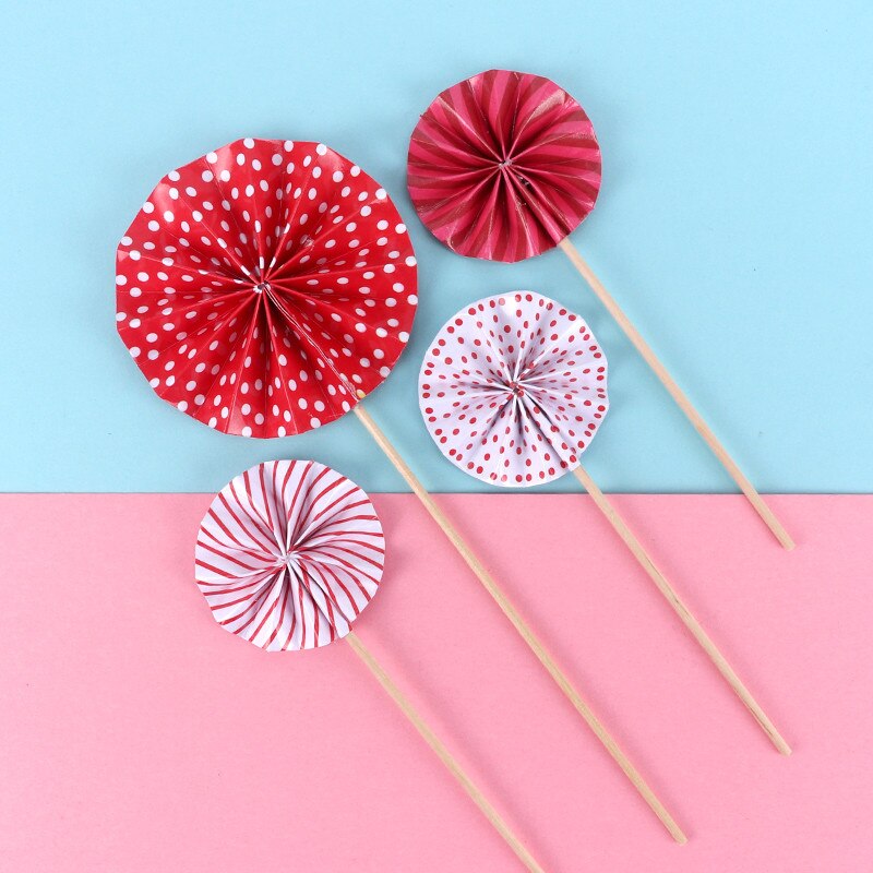Cakelove 4 PCs/lot Mini Paper Fan Cake Cupcake Top... – Vicedeal