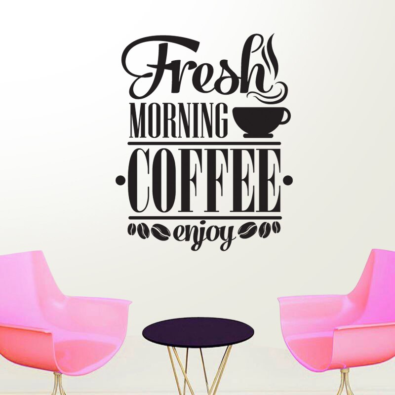 Coffee Shop Sticker Milk tea Decal Cafe Cup Poster... – Grandado