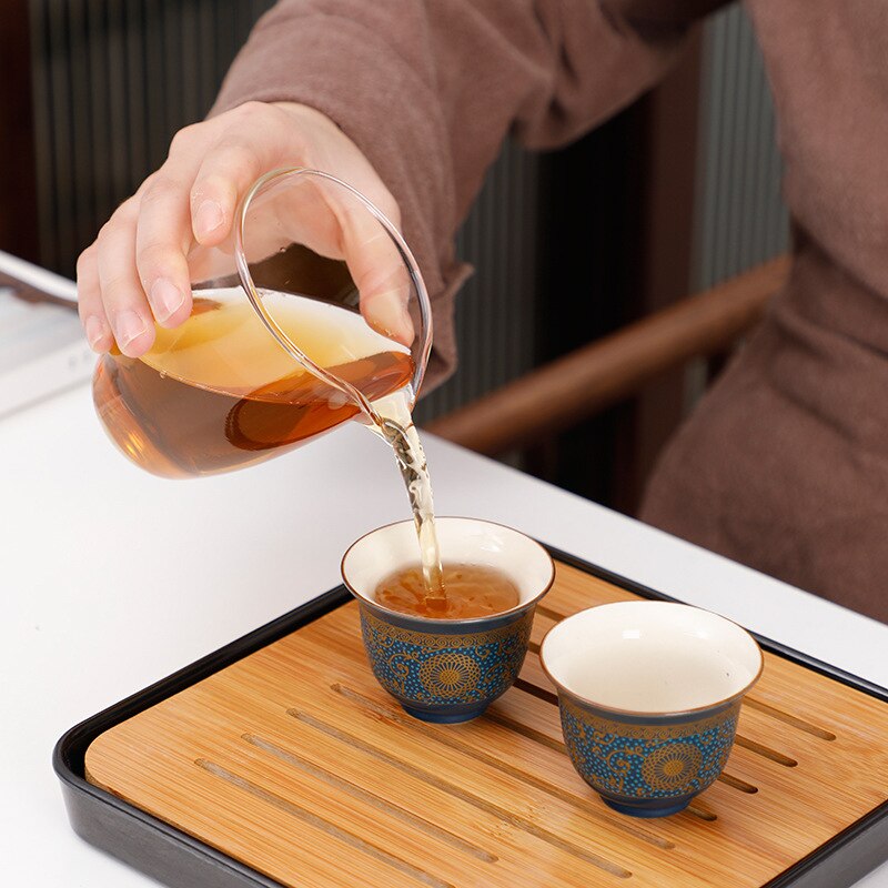Portable Tea set include 1 Teapot 4 Teacups Beauti... – Grandado