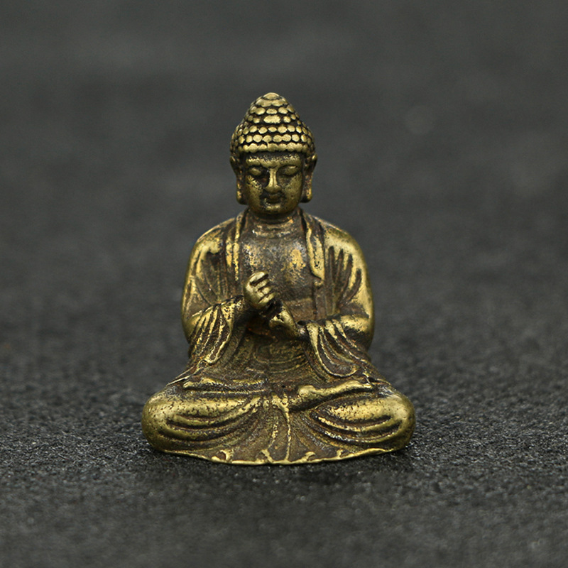 Mini Portable Retro Brass Buddha Zen Statue Pocket... – Grandado