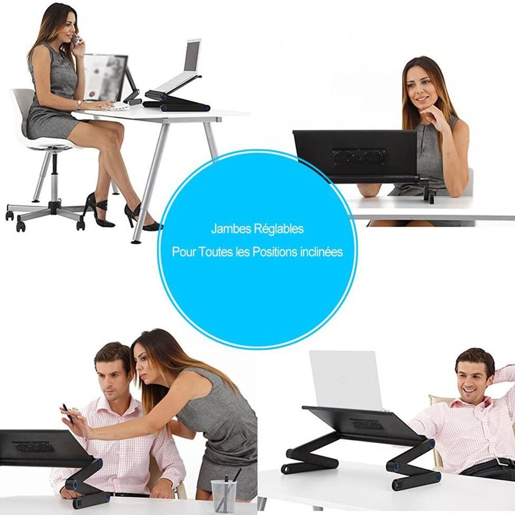 Laptop Desk Magnesium Alloy ABS With Dual Fans Col... – Grandado