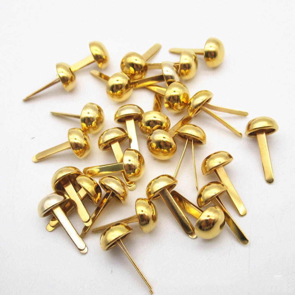 500Pcs Paper Fasteners Gold Brads Round Fasteners ... – Grandado