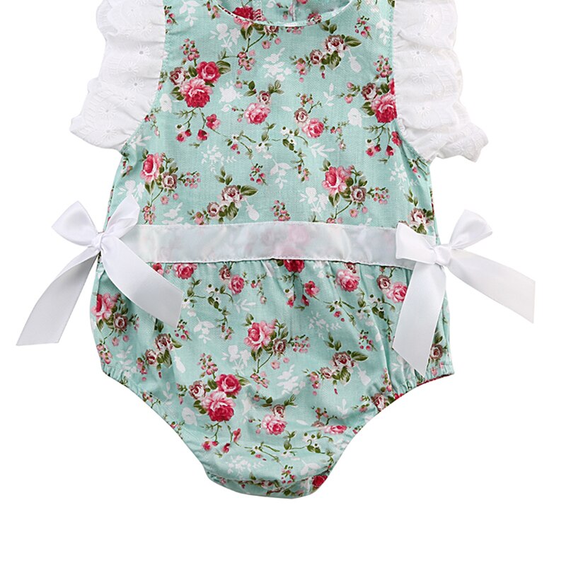 Cute Baby Girl Lace Floral Ruffles Romper Flower P... – Vicedeal