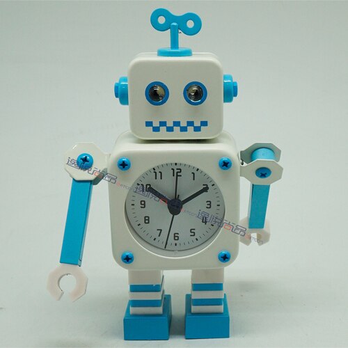 Bedside Girls Cute Cartoon Robot Alarm Clock Kids ... – Vicedeal