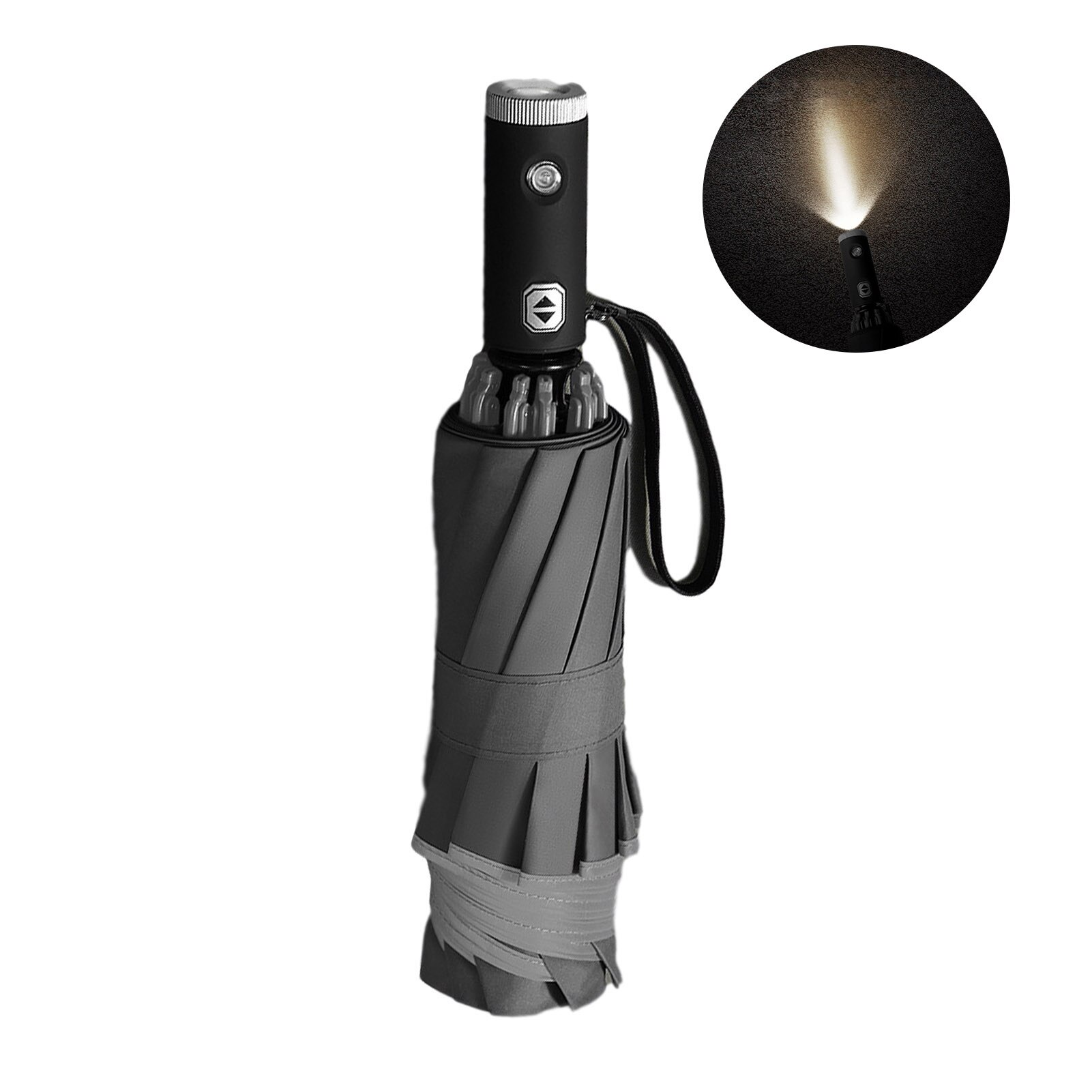 Automatic Umbrella With Reflective Stripe Reverse ... – Vicedeal