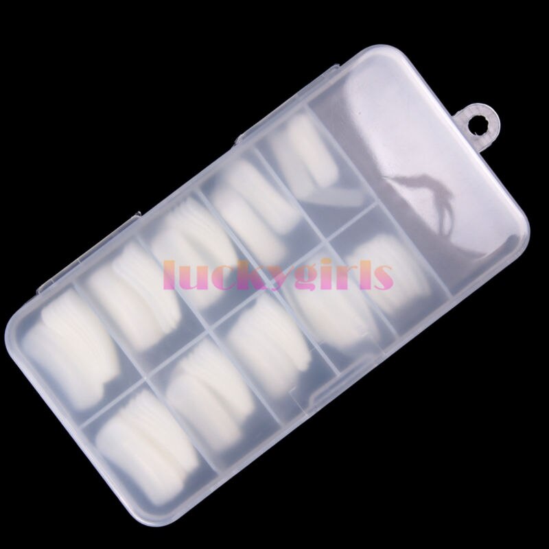 100 pc/box Natural White Half Nail Tips South Fren... – Vicedeal