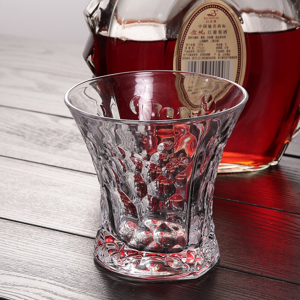 Whiskey Wine Glass Round Vodka Water Juice Milk Le... – Grandado