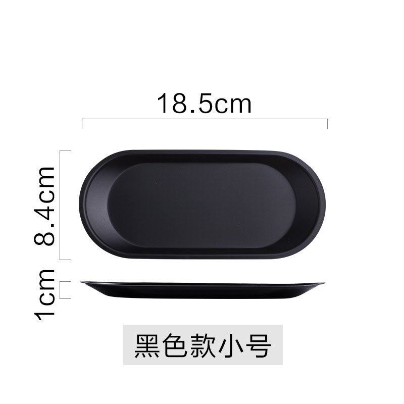 Stainless Steel Black Tea Tray Plate Dessert Cake ... – Vicedeal