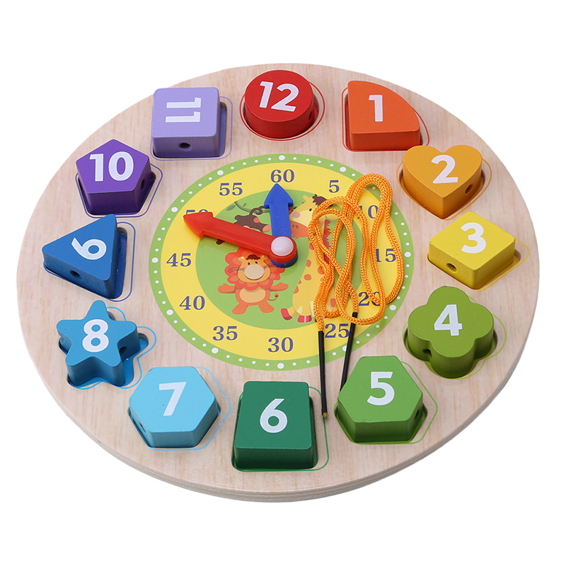 Baby Educational Toys Digital Clock Beads Wooden T... – Grandado