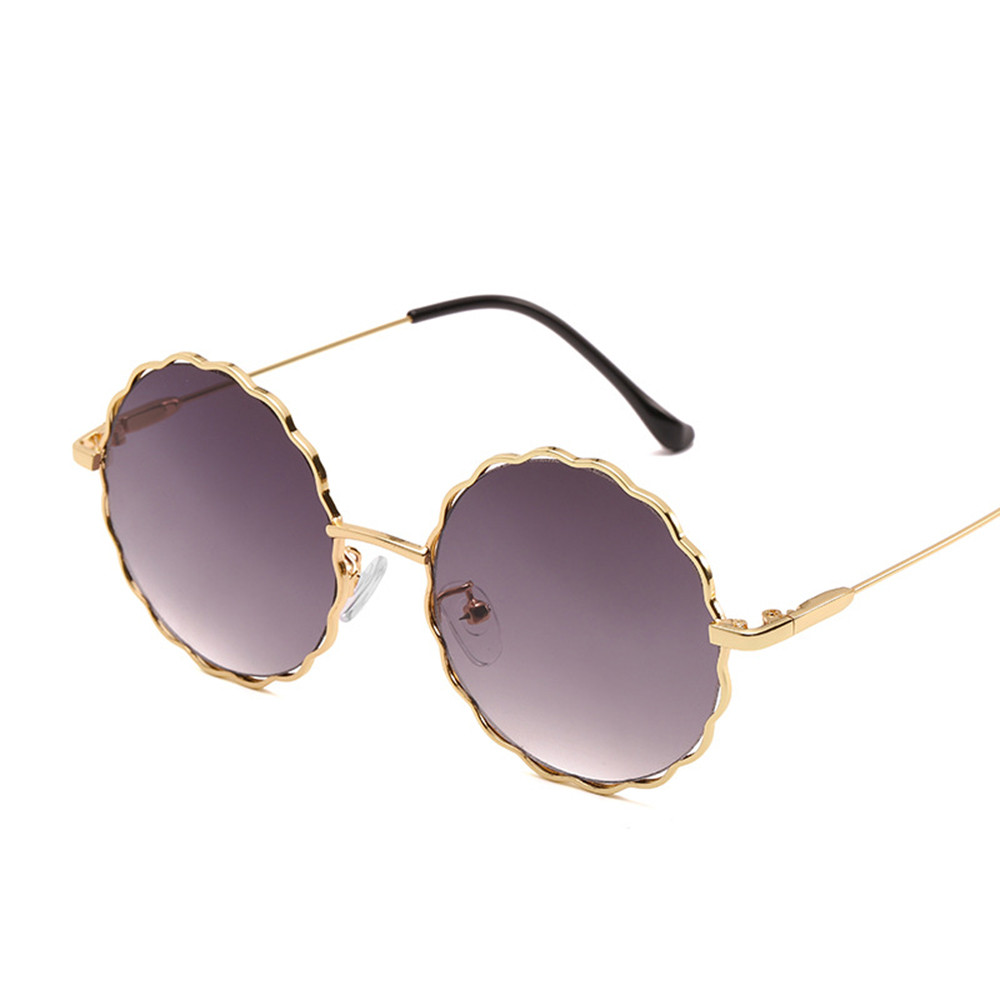 Round Rimless Flower Sunglasses Women Men Vintage Grandado