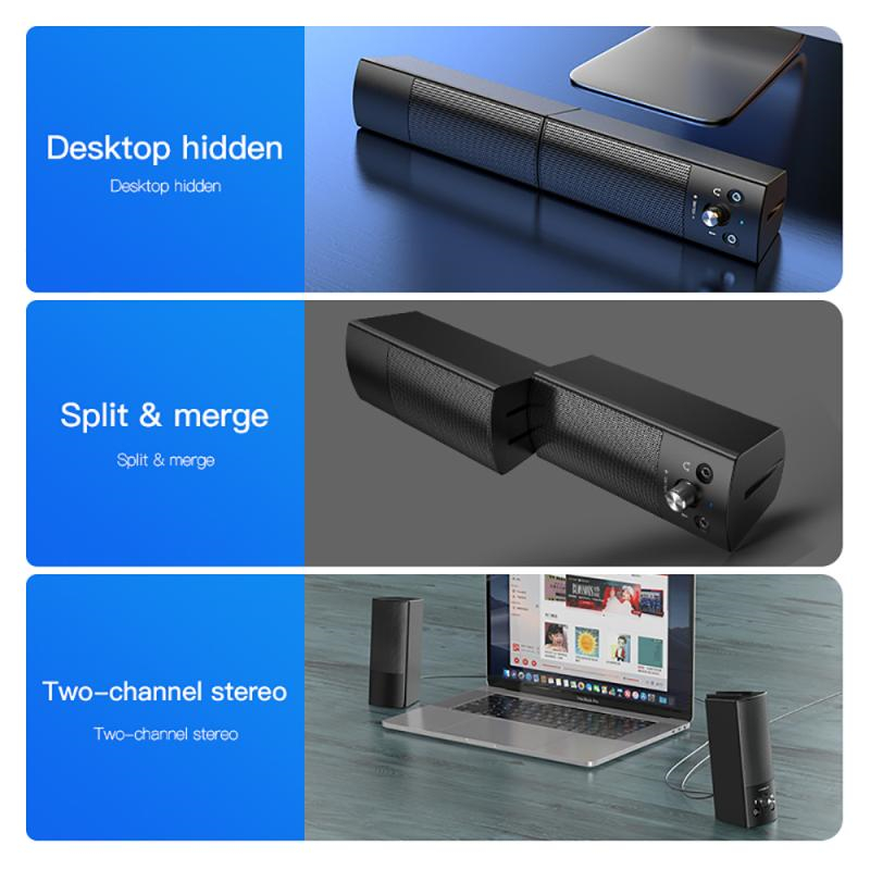 Computer Speakers Detachable Bluetooth Speaker Bar... – Grandado