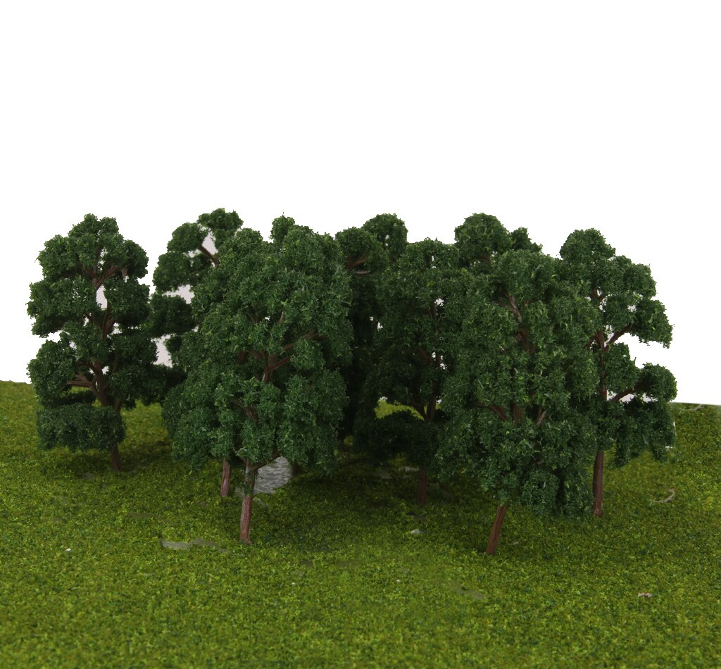10pcs Model Trees Deep Green HO Scale Train Model ... – Grandado